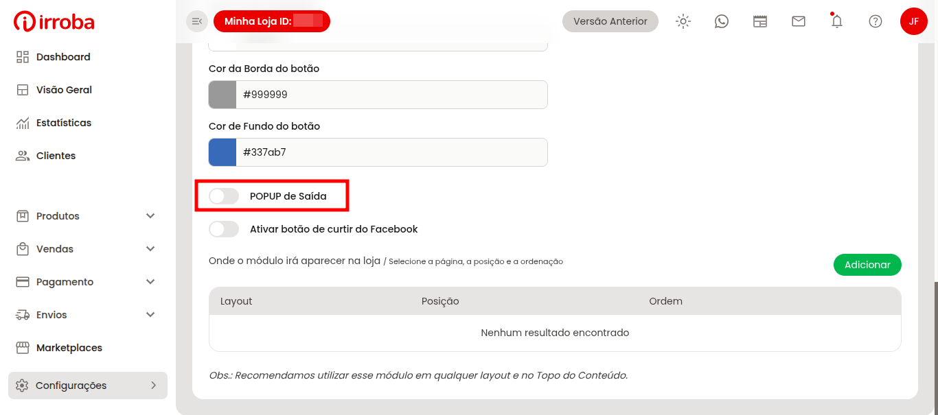 Como criar uma janela de Pop-Up? (Novo Dashboard) – Ajuda Irroba